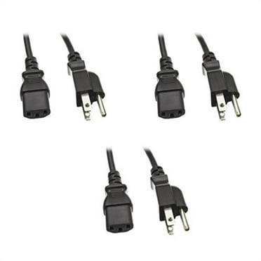 C&E Computer/Monitor Power Cord, Black, NEMA 5-15P to C13, 10 Amp, 25 Feet, 4 Pack - Walmart.com