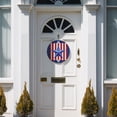 4th of July Round Metal Signs for Outside US Flag Rustic Tin Signs ...