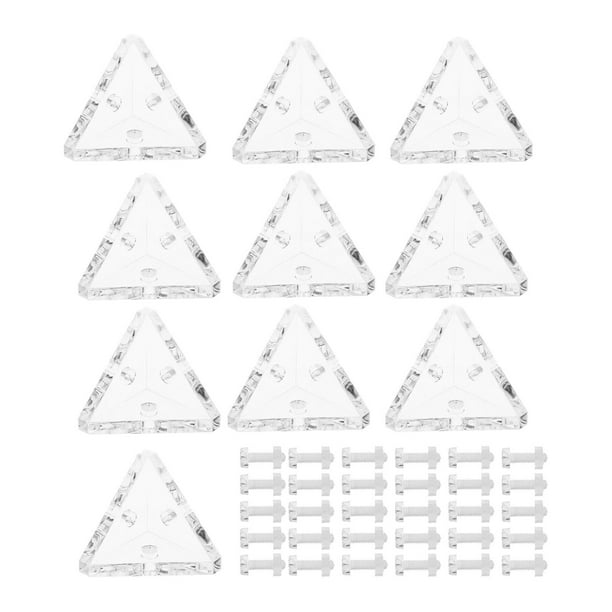 10 Pieces Acrylic Corner Brackets Display Box Corner Joint Triangle ...