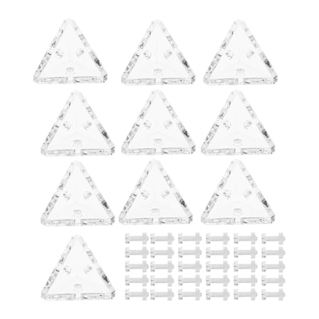 10 Pieces Acrylic Corner Brackets Display Box Corner Joint Triangle ...