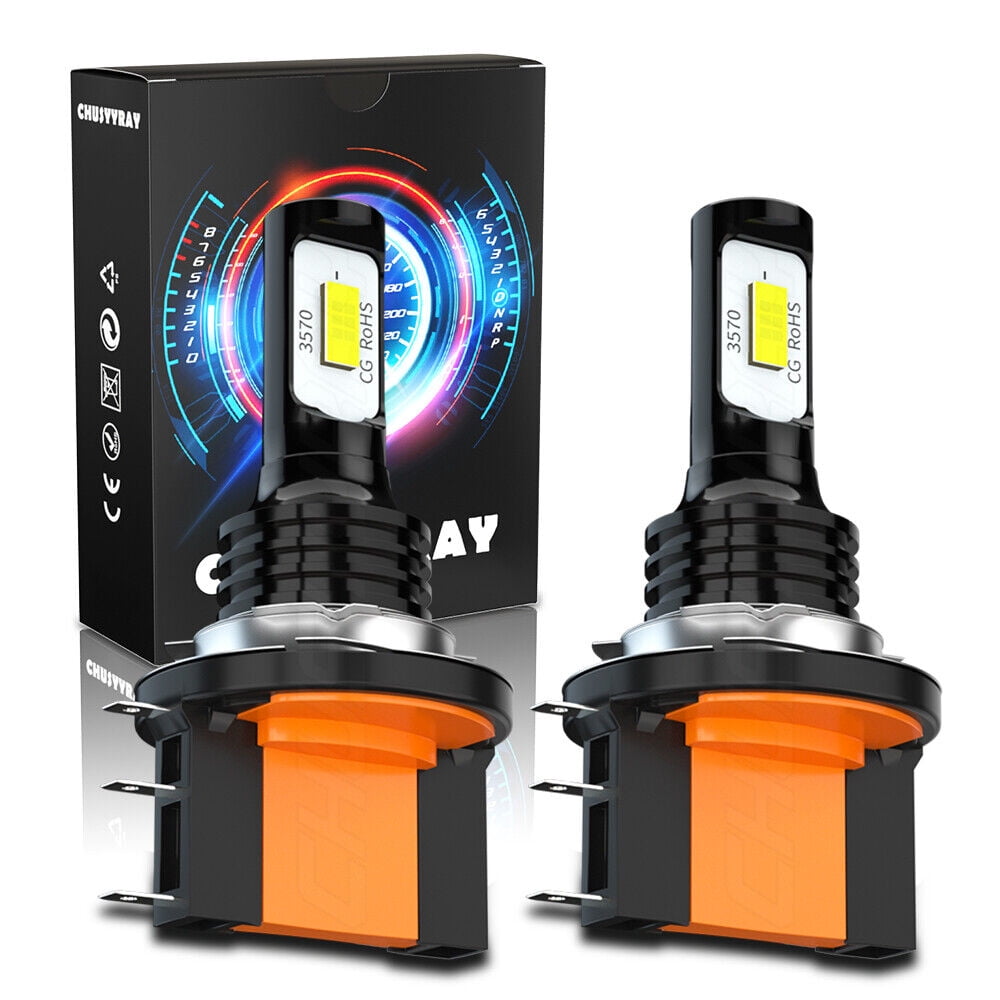 Bright White H15 Headlight High Beam DRL LED Bulbs 6000K Plug N Play ...
