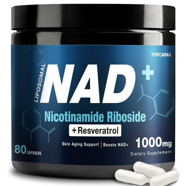Suplemento TOPCAPAK NAD+ 1000 mg con ribósido de nicotinamida (NR ...
