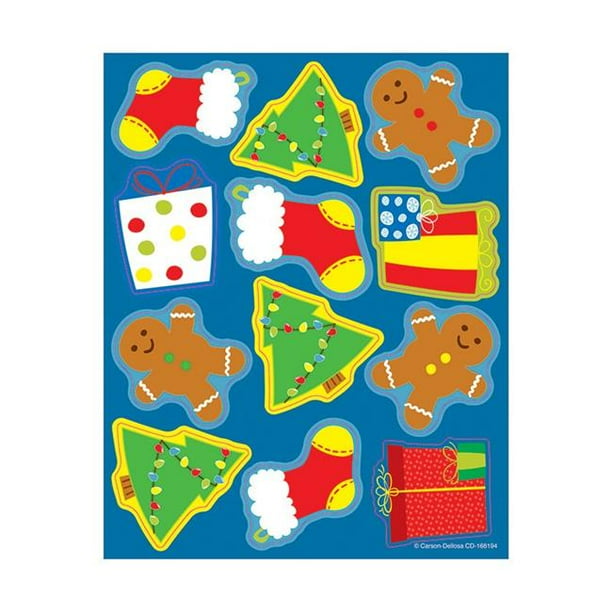 Carson Dellosa Cd 168194 12 Holiday Shape Stickers Pack Of 12