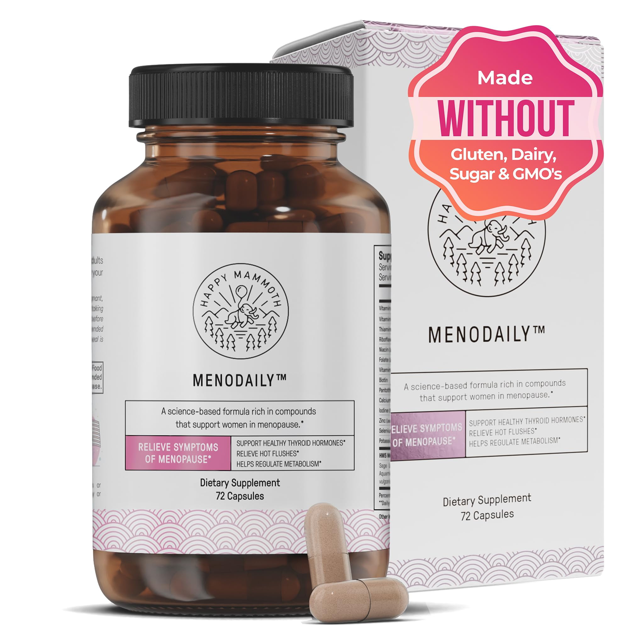 Suplementos Happy Mammoth Meno Daily Menopause 72 cápsulas | Bodega ...