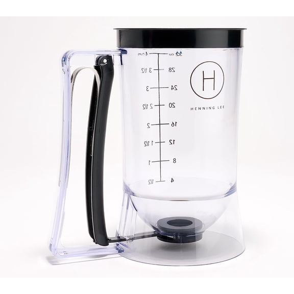 Chef Buddy 4-Cup Pancake Batter Dispenser with Squeeze Handle (Red ...