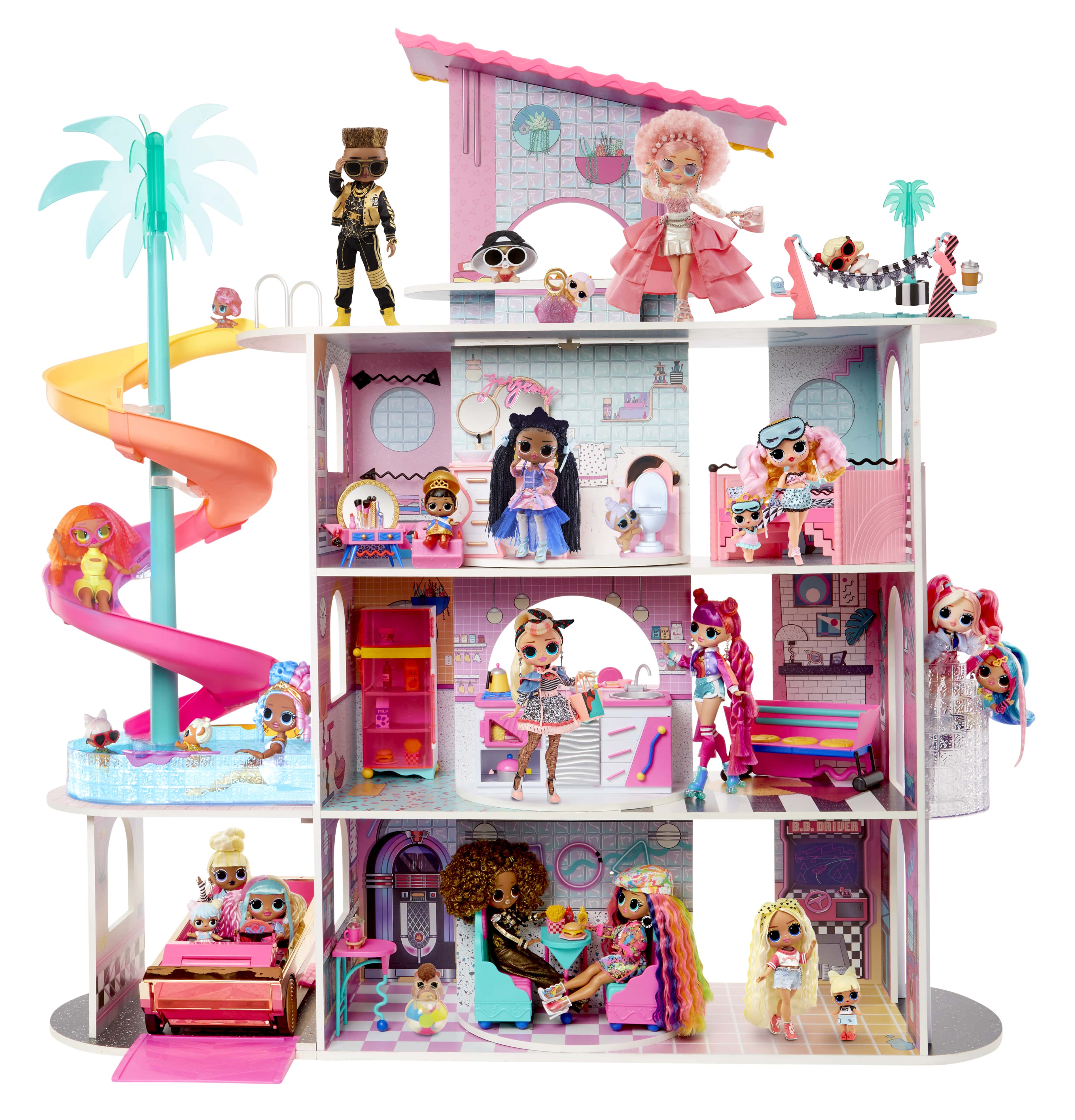 LOL Surprise OMG House Of Surprises New Real Wood Dollhouse Assembly