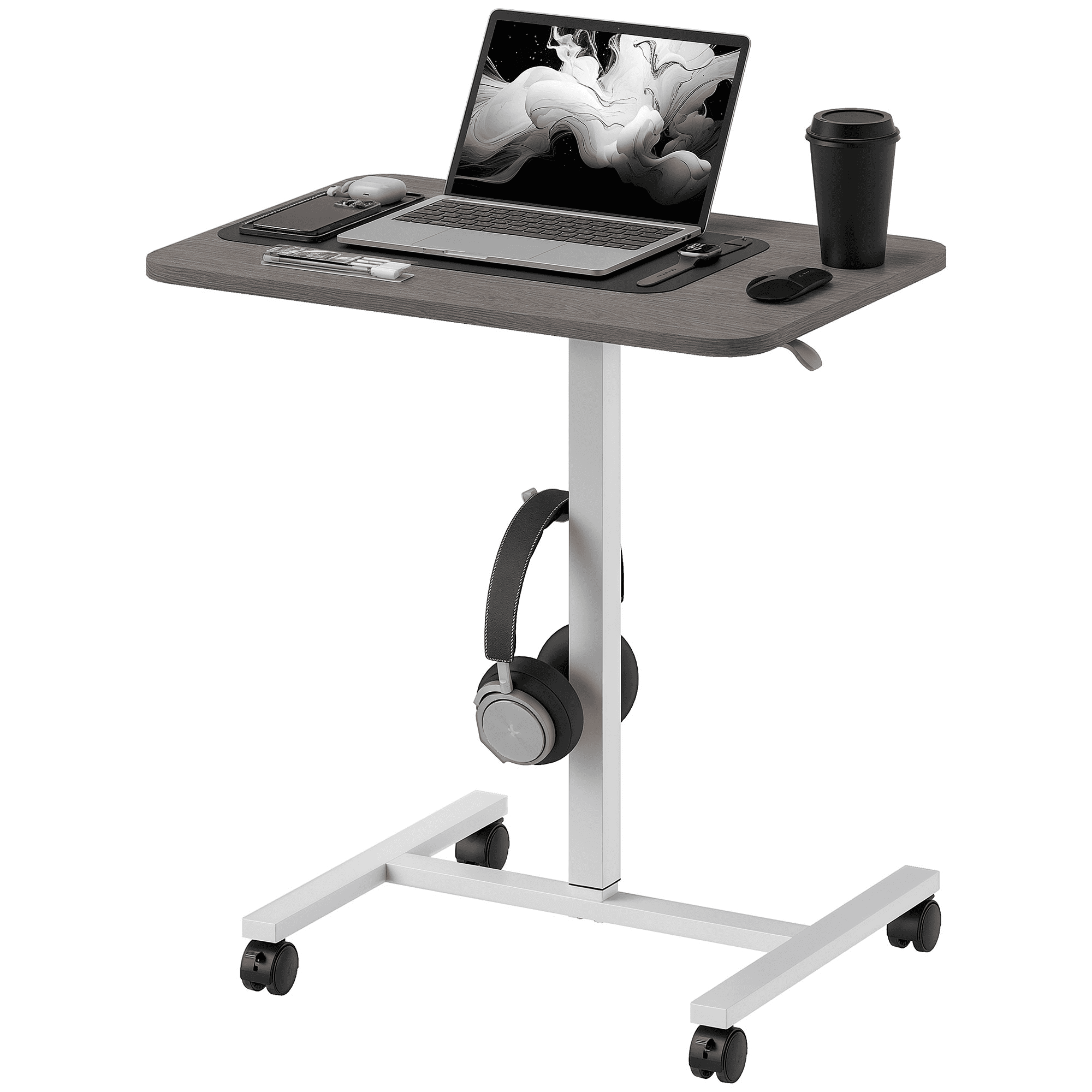 Click here for Homcom Standing Desk Mobile Overbed Table With Whe... prices