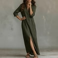 Angala Women Dresses Summer V Neck A Line Maxi Dresses Solid Long ...