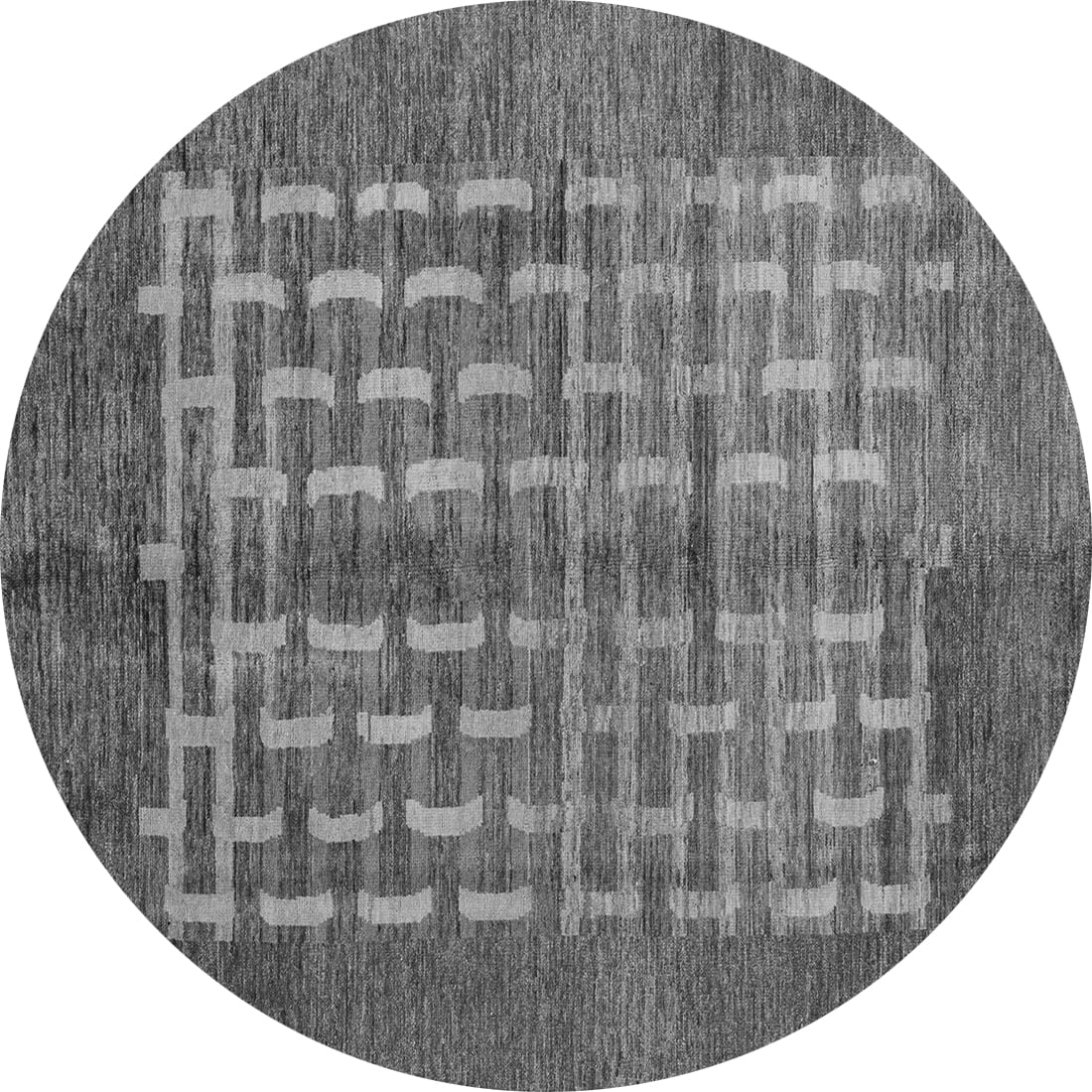 Ahgly Company Indoor Round Abstract Gray Modern Area Rugs, 5' Round ...