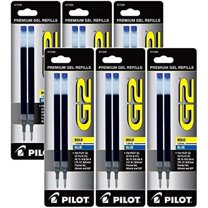 Pilot G2 Gel Ink Refill Value Pack - 6 Packs, Extra Fine Point, Quick ...