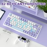 AK820 Mechanical Keyboard with CNC Knob Control,82Keys Gasket Mount ...