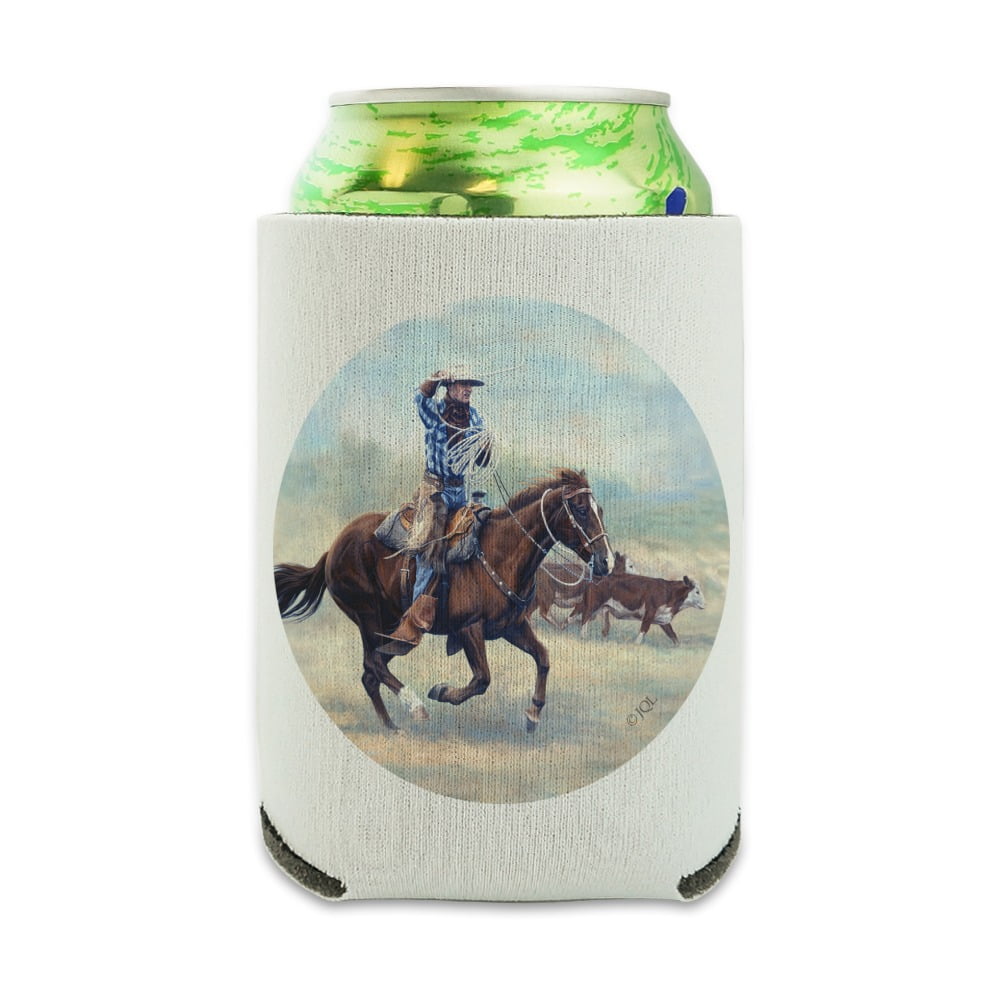 Cattle Drive Western Cowboy In the Loop Can Cooler - Drink Sleeve ...