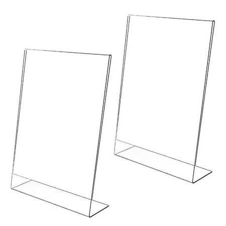 2 Pieces Acrylic Poster, Sign Holder, Display Poster Stand, A5 L Shape ...