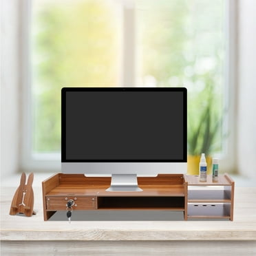 Wooden Desk Organizer w/ Drawers Desktop Tabletop Rack Holder - Walmart.com