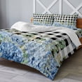 4 Piece Duvet Cover Set Full, Blue Flower Hydrangeas Butterfly Soft ...