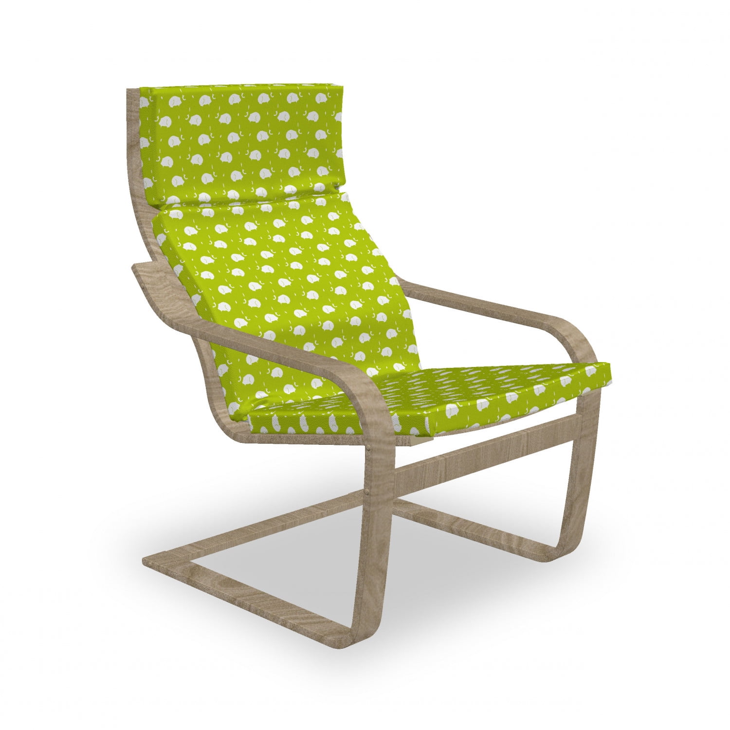Easter Bunny Armchair Pad and Slipcover, Repetitive Pattern of Rabbit ...