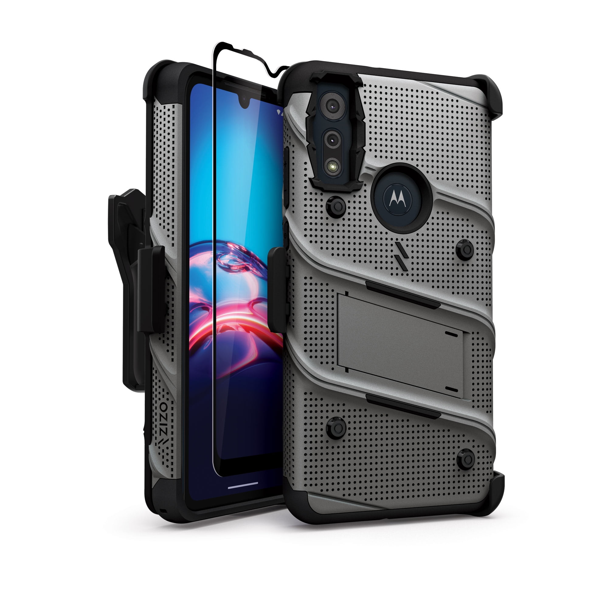ZIZO BOLT Series for Moto E (2020) Case with Screen Protector Kickstand ...