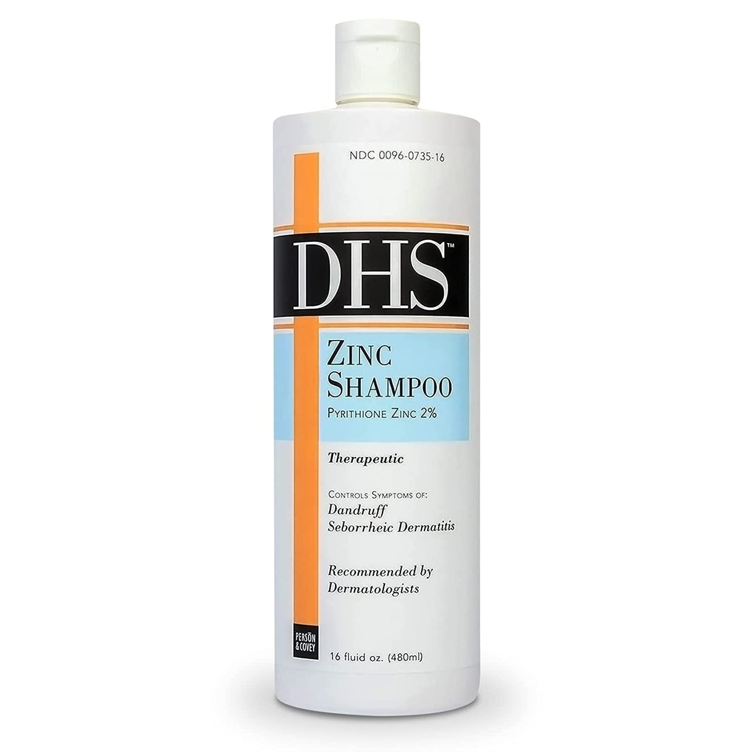 DHS Shampoo Pyrithione Zinc, Dandruff & Seborrheic Dermatitis, 8oz, 9 ...
