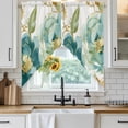 Abstract Swag Valances for Windows 36 inches Long, Green Peony Pattern ...