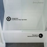 Voltaire 48 x 32 Skirted Left Drain Soaking Apron Bathtub in Glossy ...