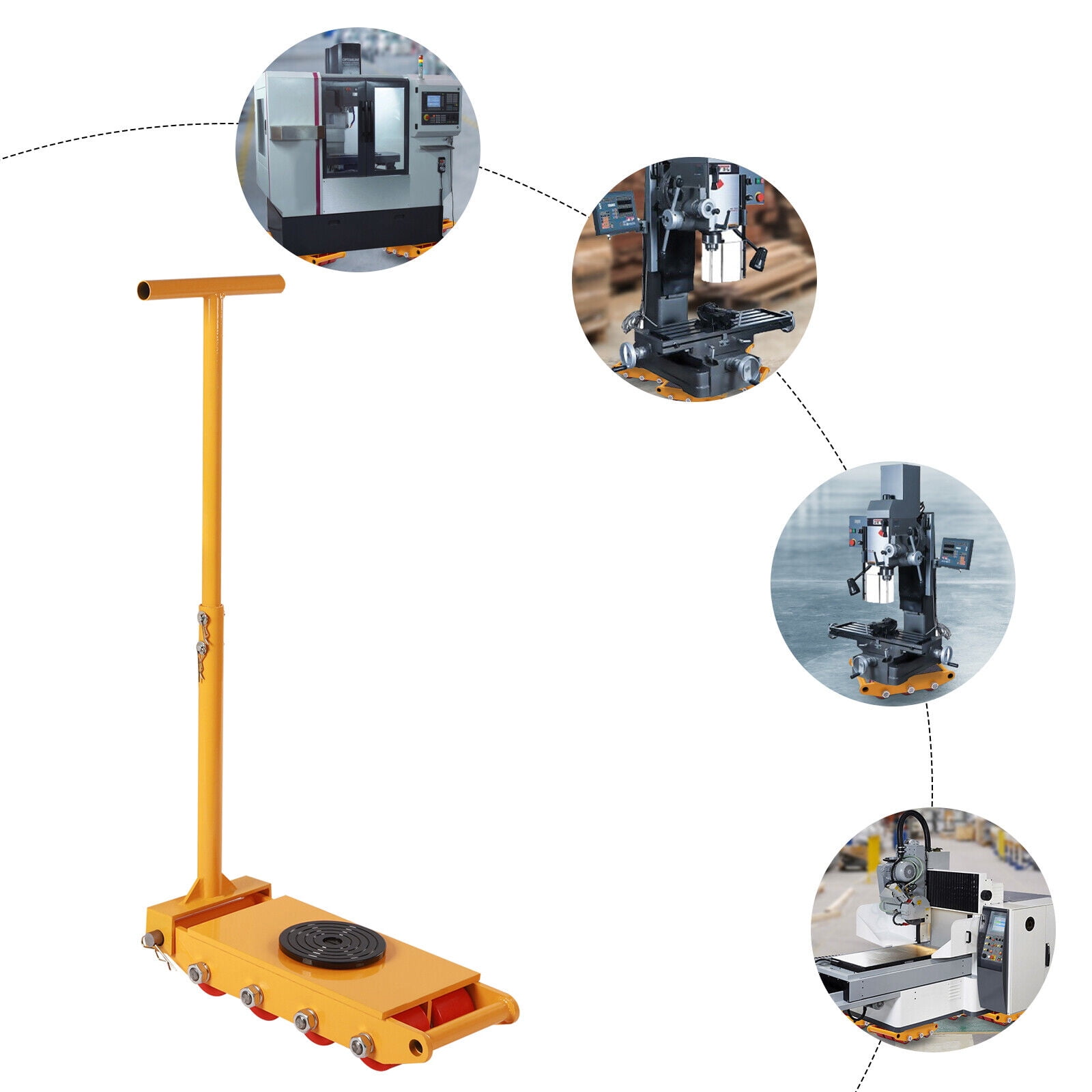 12T Mover Machine Dolly Skate Machinery Roller Mover Cargo Trolley and ...