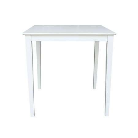 Solid Wood 36 inch Square Dining Table in White - Walmart.com - Walmart.com
