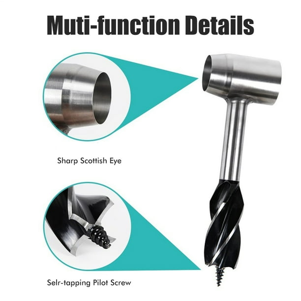 Broca de barrena, taladro de tornillo manual para herramientas de supervivencia de broca de ...