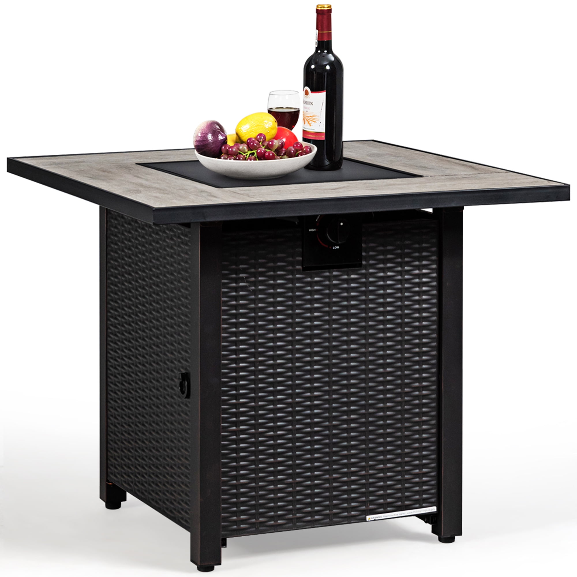 Click here for Gymax 30 Gas Fire Table 50 000 Btu Square Propane... prices