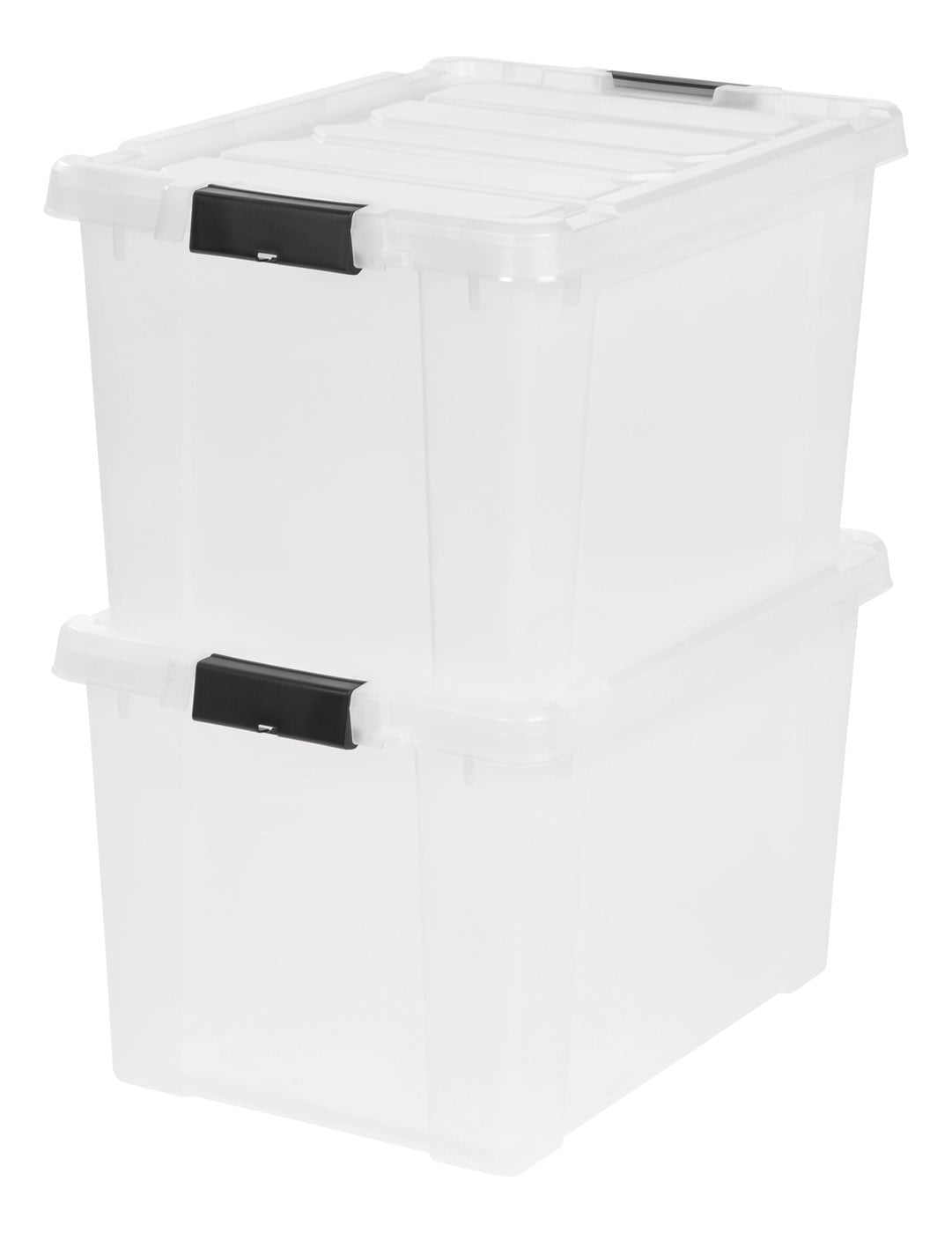 IRIS 18 Gal. Store-It-All Plastic Storage Tote, Clear Set of 2 ...