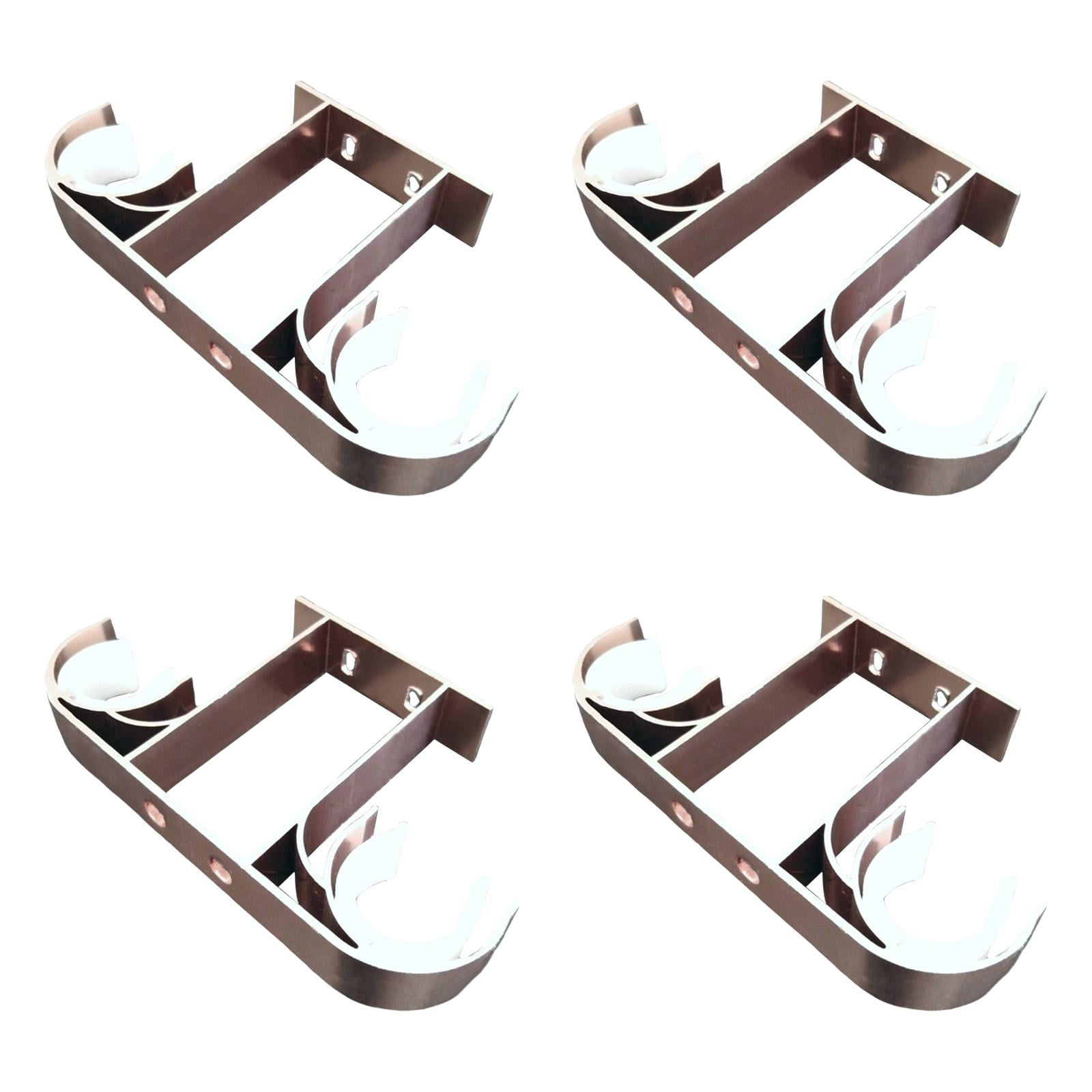 4 Pieces Heavy Duty Curtain Rod Bracket, Hardware Drapery Rod Holders ...