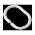 RENACLIPY 48Pcs White Plastic Shower Curtain Rings C Shape Hooks for ...