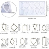 32 PCS Open Bezel Pendants Charms Resin Molds and Silicone Molds ...