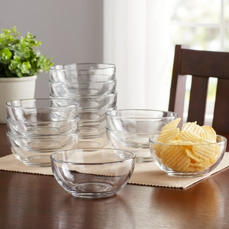 Mainstays Round Glass Bowls Catering Pack, Set of 12 - Walmart.com ...