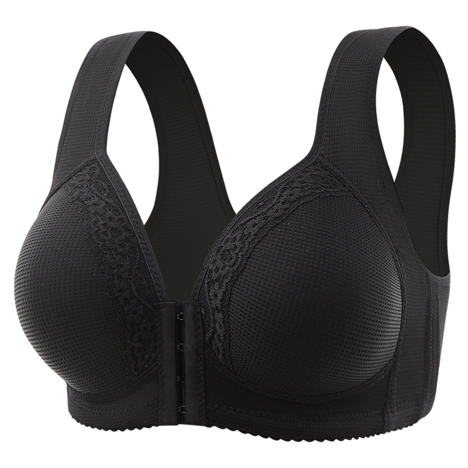 TAIAOJING Sports Bras For Women Comfort And Front Button Bra With Lace ...