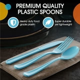 Crown Display 150-Piece Light Blue Disposable Silverware - Blue Plastic ...