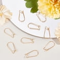 50Pcs 304 Stainless Steel Hoop Earrings Findings Kindey Real 18K Gold ...