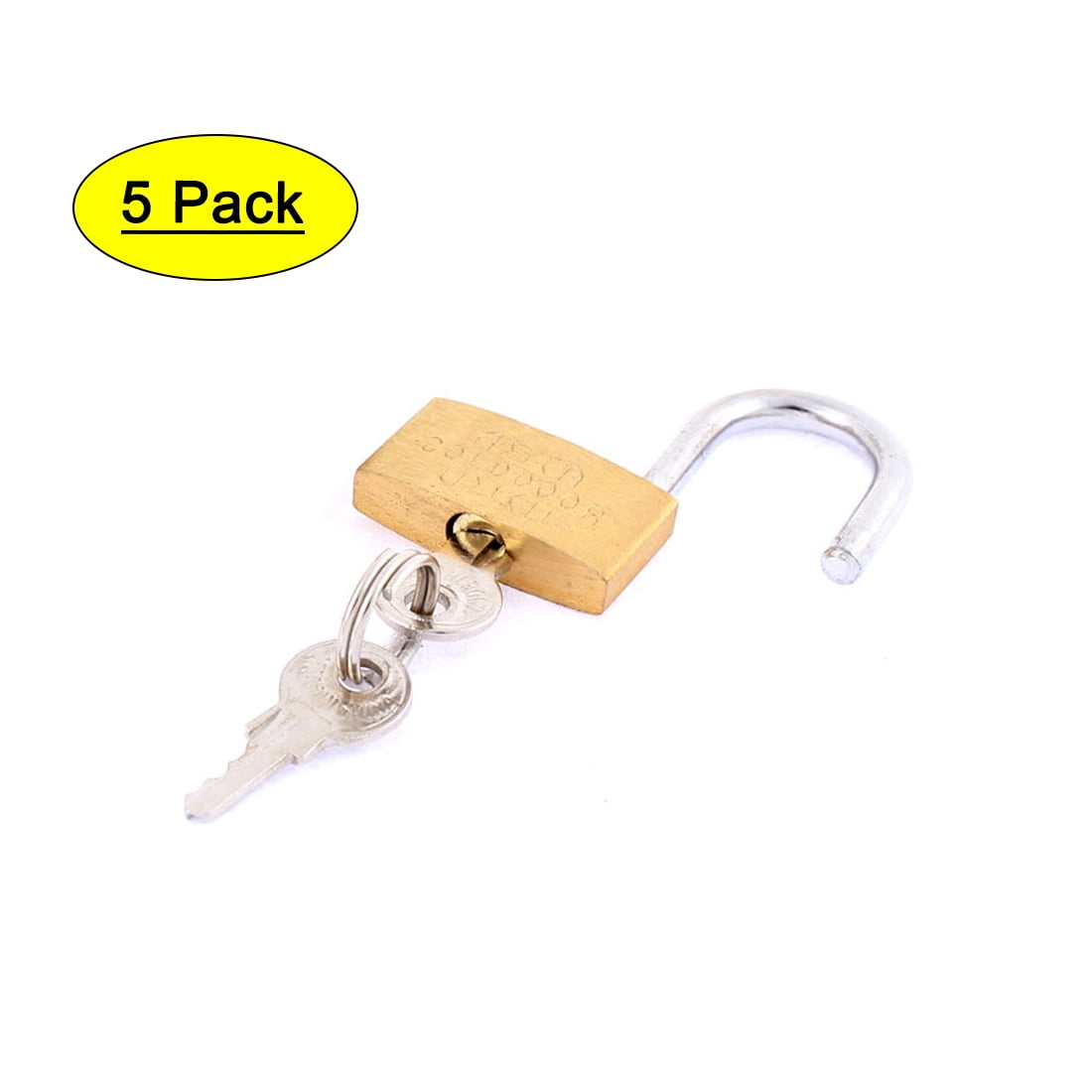 5pcs Cabinet Drawer Cupboard Desk Lock Box Metal Small Padlock with key ...