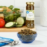 Great Value Capers 3.5 fl oz Mediterranean Pickled Buds for Seafood ...