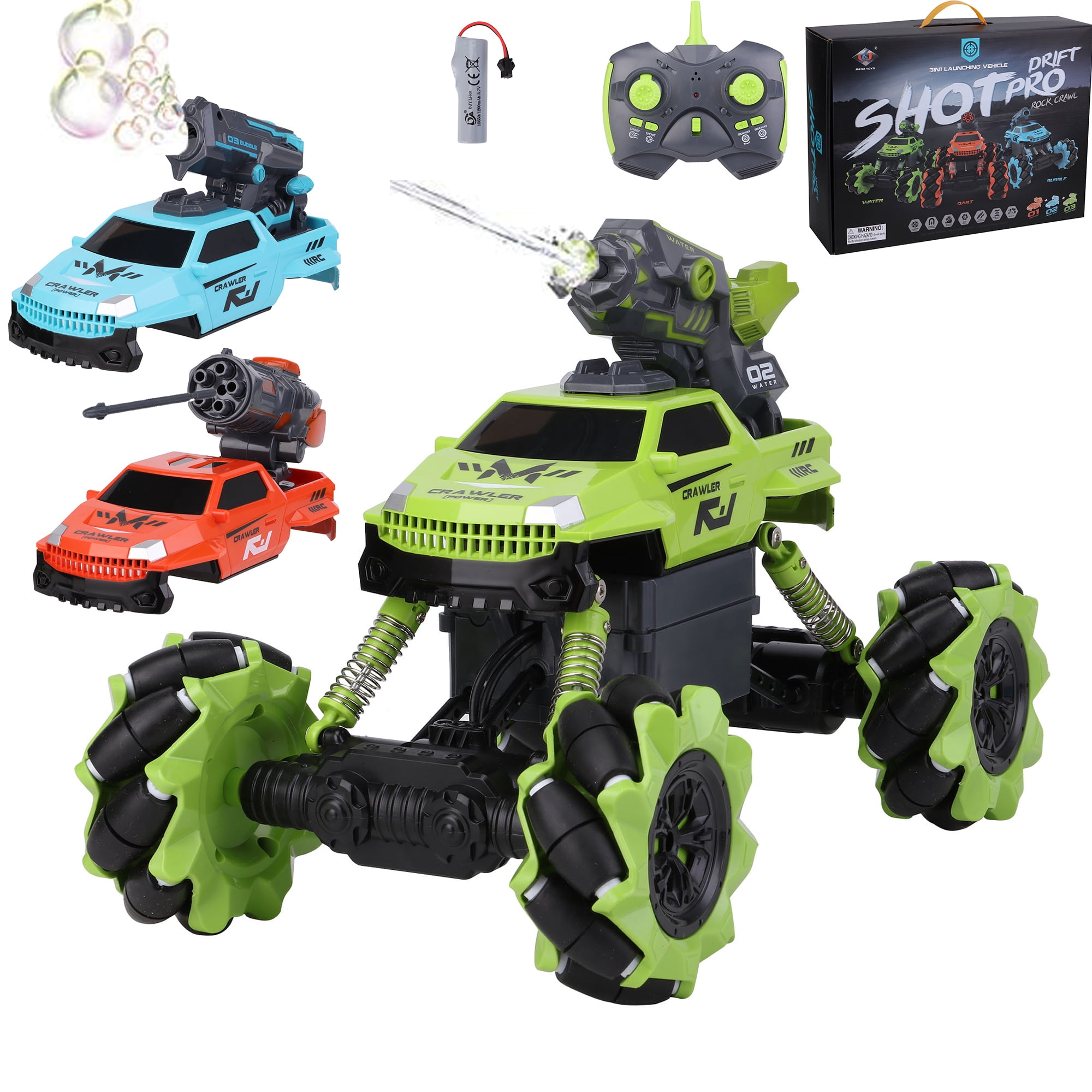 1:14 Scale 2.4GHz RC Cars 4WD All Terrain Off Road Monster Truck 3 ...