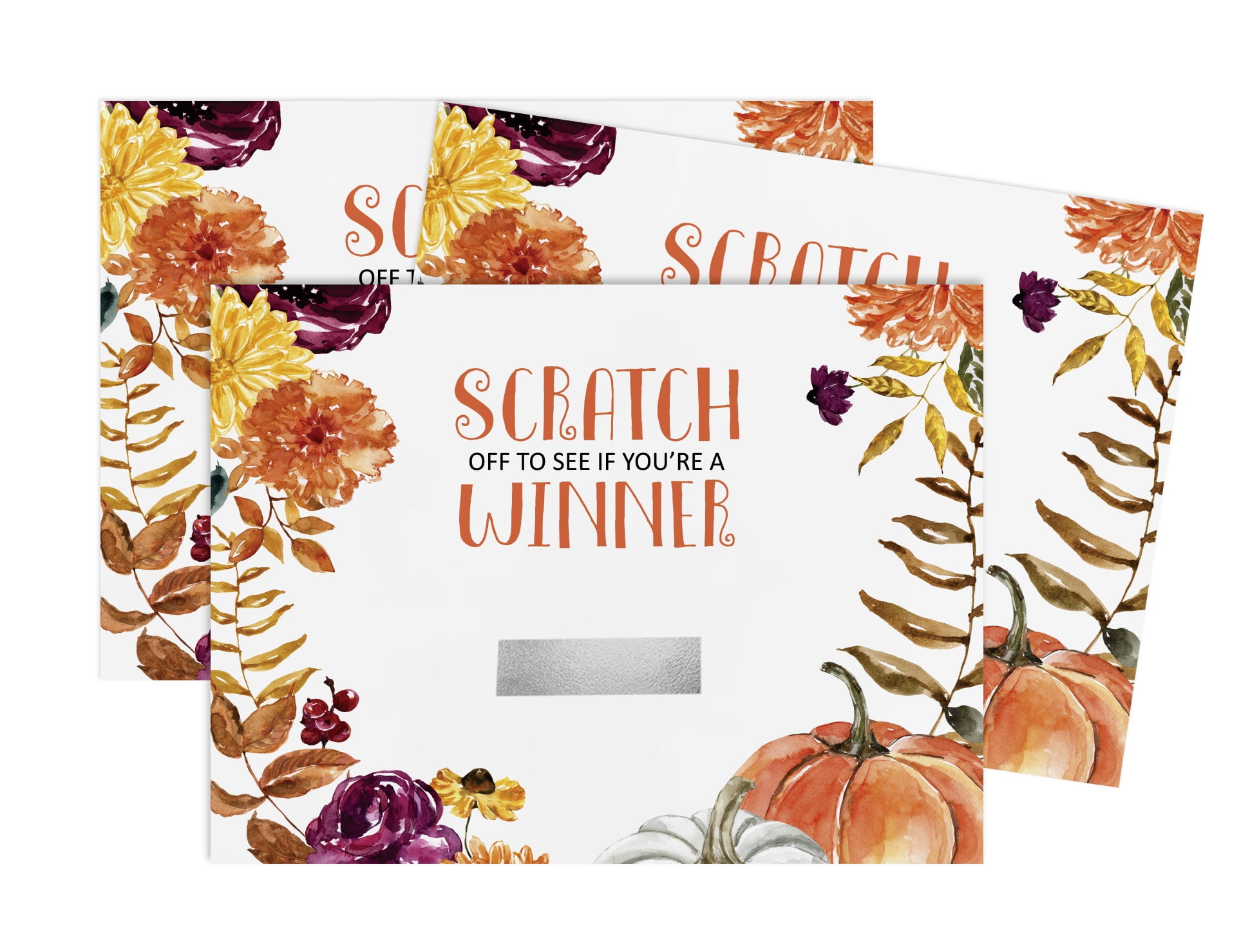 Inkdotpot Boy Baby Shower Scratch Cards, Pack Of 30, Little Pumpkin ...