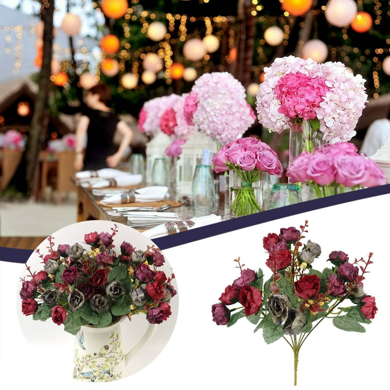 Big Fake Rose Centerpieces