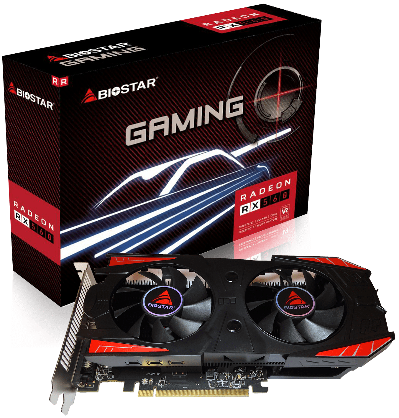 Biostar OC Gaming Radeon RX 560 4GB GDDR5 128-Bit DirectX 12 PCI ...