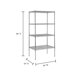 Muscle Rack 4 Shelf Heavy Duty Wire Shelving Unit, Chrome - Walmart.com