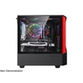 GameMax ATX Mid Tower Computer Case, Black Red Steel, Tempered Glass ...