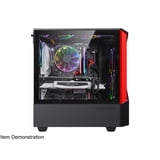 GameMax ATX Mid Tower Computer Case, Black Red Steel, Tempered Glass ...