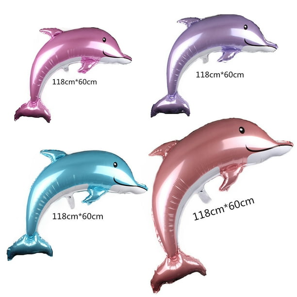 SHENMO Set of 4 Dolphin Balloons, 4 Pieces, 4 Colors, Shell Balloons ...