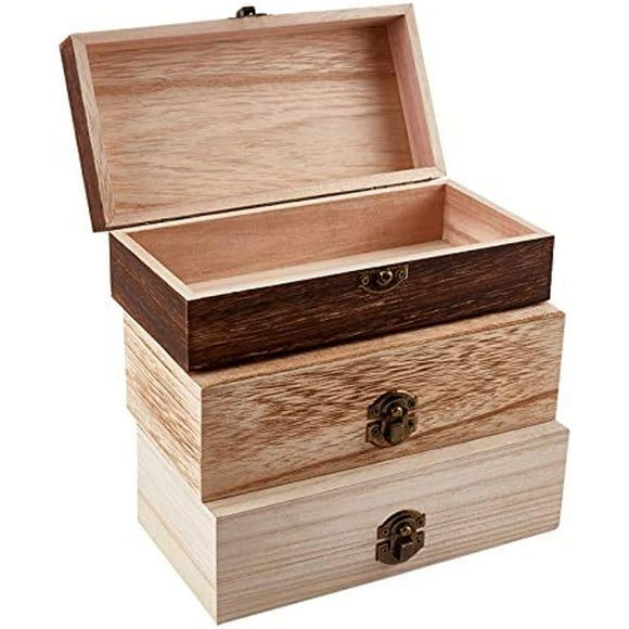 Unfinished Wooden Treasure Chest