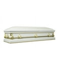 Overnight Caskets Spartan White Steel 78 L x 23 W Funeral Casket ...