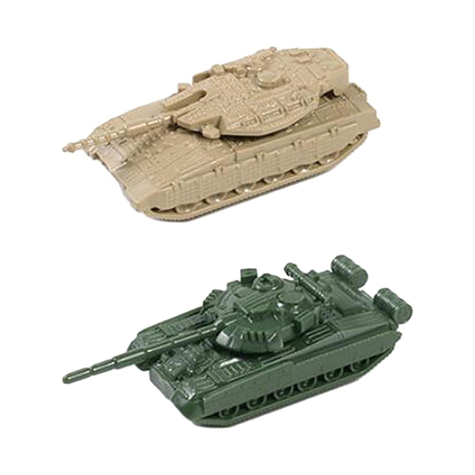 2 Pieces 1:144 Scale Puzzle Tank Model Collection Miniature Building ...