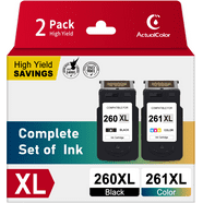 Canon PG-260 Black & CL-261 Color Ink Cartridges,Standard-Capacity ...